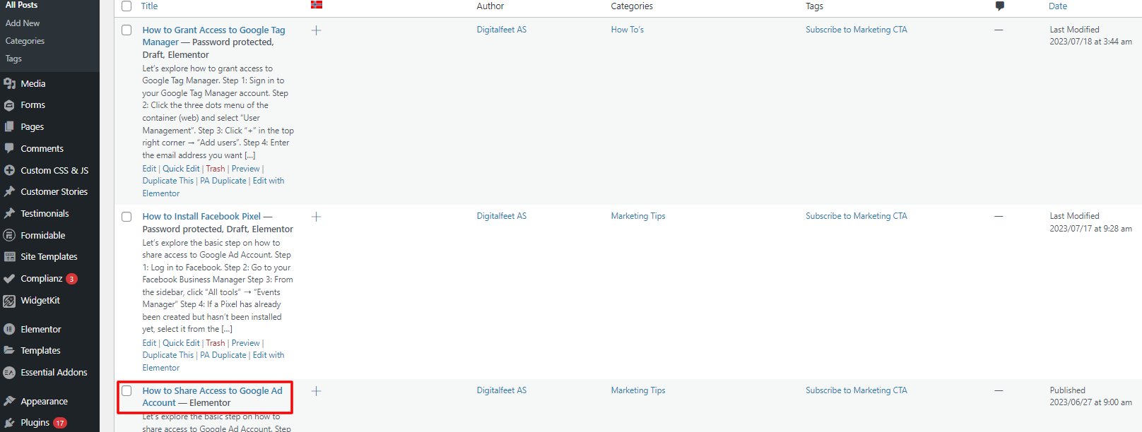 How To Add/Update FAQ Content With Elementor | Digitalfeet