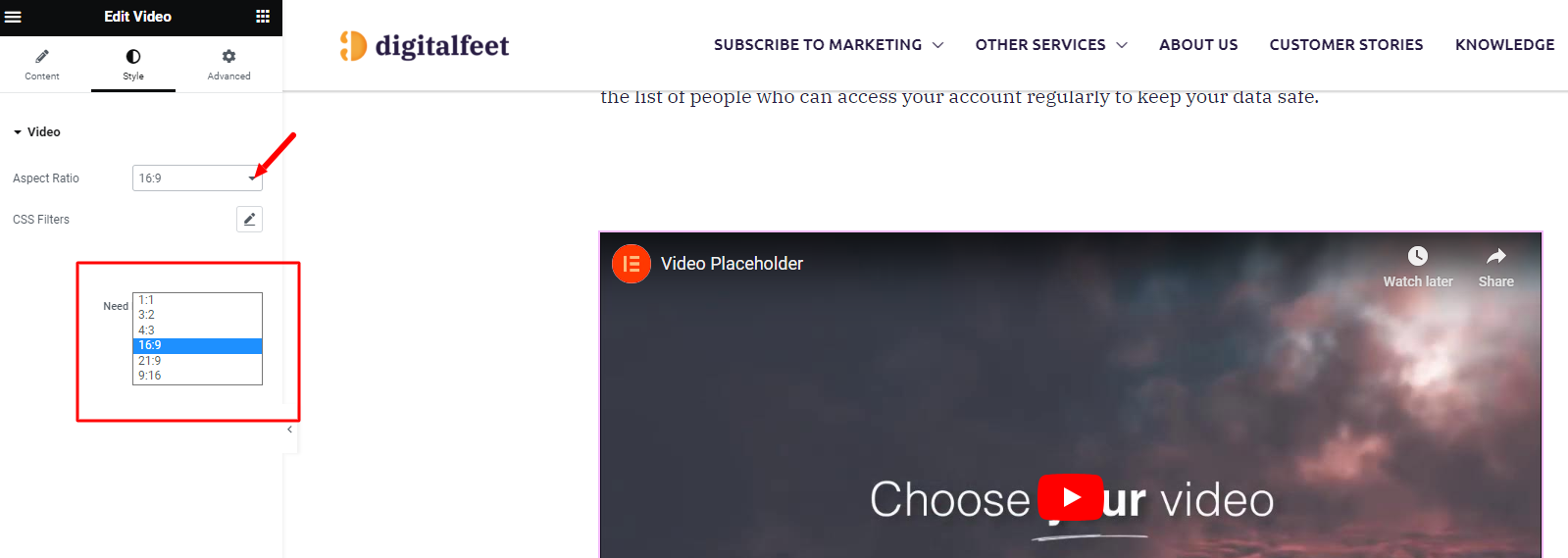 How To Add A Youtube Video To Your Webpage With Elementor | Digitalfeet